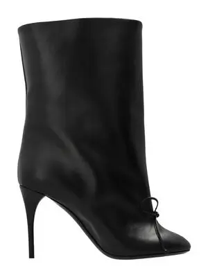 Alaïa Leather Ankle Boots - Black