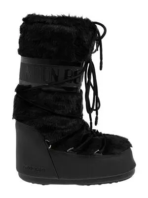 Moon Boot Icon Faux Fur Snow Boots - Black