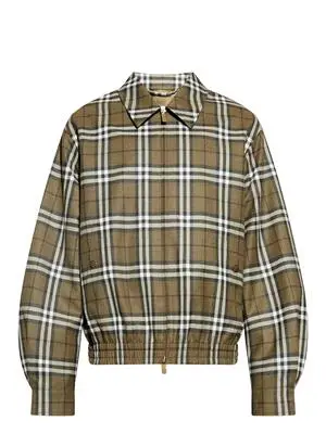 Burberry Wool Bomber Jacket - Green