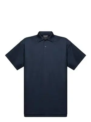 Balenciaga Polo With Embroidered Logo - Navy Blue