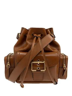 Chloé Bucket Bag With Gold Buckle And Adjustable Shoulder Strap - Brown