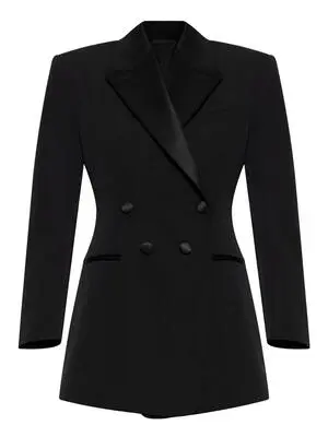 Givenchy Tailored Double-breasted Virgin Wool Blazer - Black