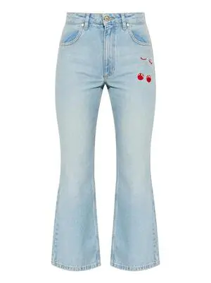 LoveShackFancy Sami Bootcut Jeans - Blue