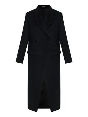 Alexander McQueen Double-breasted Wool Coat - Black