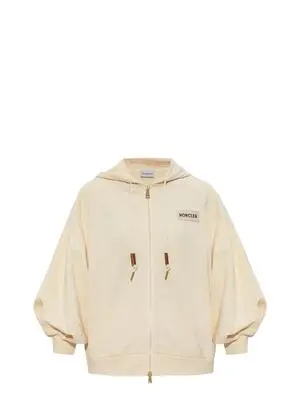Moncler Logo Patch Cotton Sweatshirt - Cream