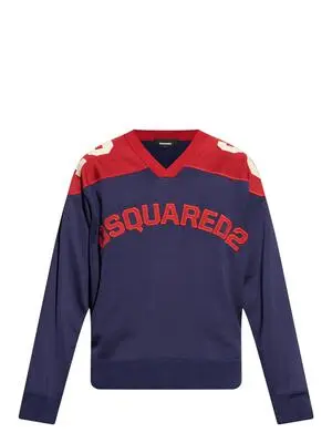 Dsquared2 Sweatshirt With Logo - Navy Blue