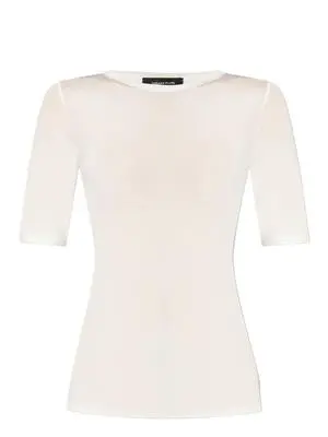 Fabiana Filippi Ribbed Top With Cut-out Detail - White