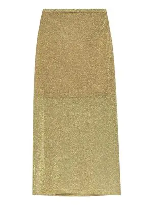 Cult Gaia Anura Metallic Midi Skirt - Gold