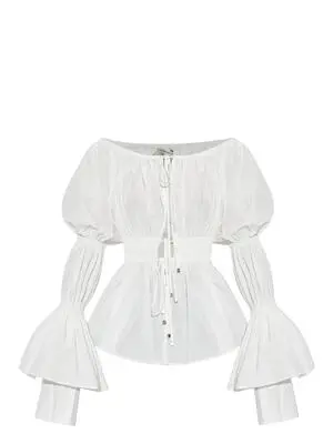 Blumarine Ruched Top - White