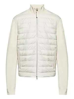 Moncler Cardigan With Down Insert - Cream