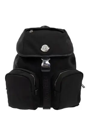 Moncler Backpack With Logo Applique - Black