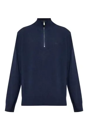 Burberry Cashmere Half-zip Sweater - Navy Blue