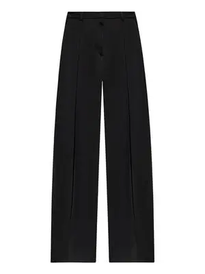 Balmain Straight Leg Trousers With Seam Detailing - Black