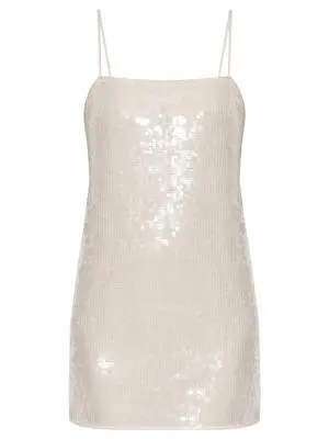 ROTATE BY BIRGER CHRISTENSEN Sequin Mini Dress - White