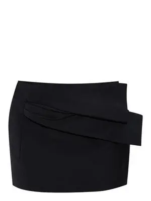 Givenchy Draped Mini Skirt - Black