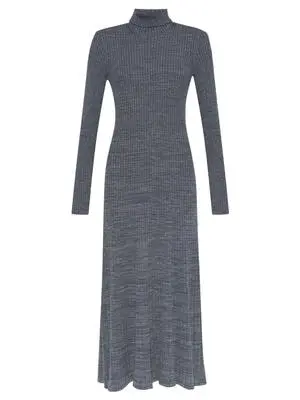 Moncler Wool Ribbed Dress - Grey