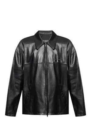 Balenciaga Lambskin Leather Jacket - Black