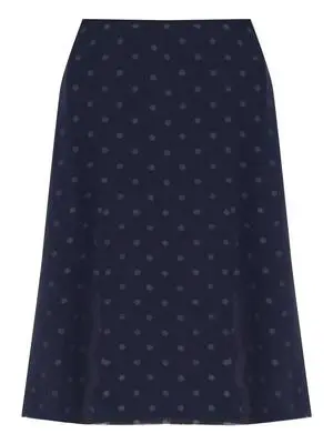 Acne Studios Polka Dot Patterned Midi Skirt - Navy Blue