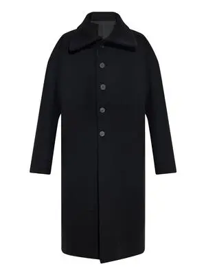 Rick Owens Oversized Wool Coat - Black