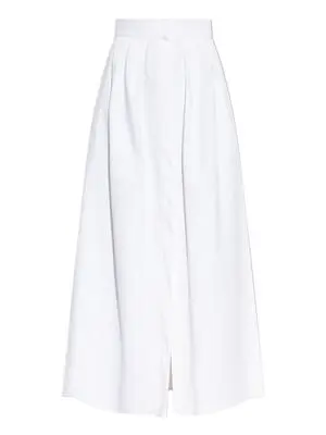 Max Mara Cotton Midi Skirt - White