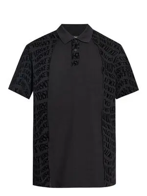Versace Polo With Logo - Black