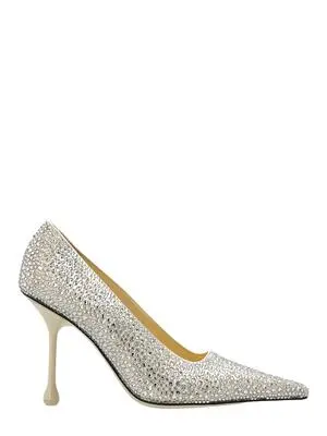 JIMMY CHOO Ixia Crystal Embellished Heeled Shoes - Silver