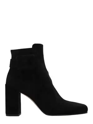 ROGER VIVIER Suede Heeled Ankle Boots - Black