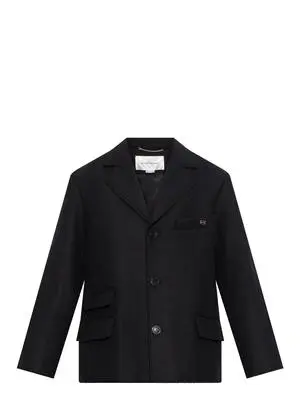 Victoria Beckham Short Coat With Raw Finish - Black