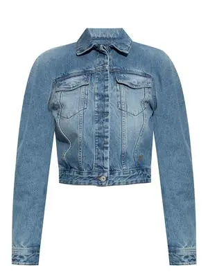 Jacquemus Cropped Denim Jacket - Blue