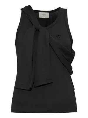 Coperni Tie-front Top - Black