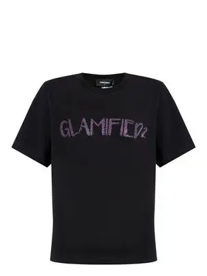 Dsquared2 Glamified2 Embellished T-Shirt Black