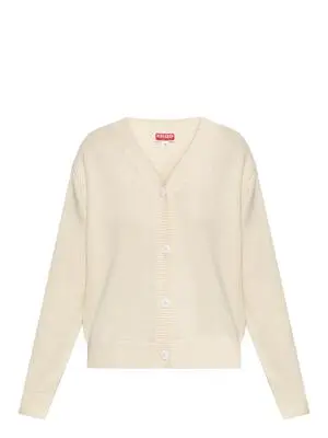 Kenzo Cardigan With Logo - Cream