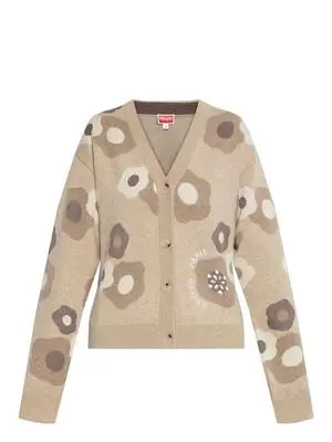Kenzo Floral-patterned Cardigan - Beige