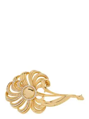 Dolce & Gabbana Brass Brooch With Crystal Embellishments - Gold