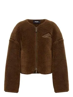 Dsquared2 Logo Fleece Jacket - Brown