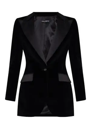 Dolce & Gabbana Velvet Blazer - Black
