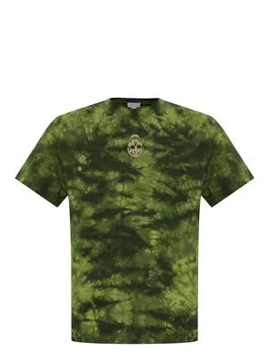 Alexander McQueen T-shirt With Tie Dye Effect - Green