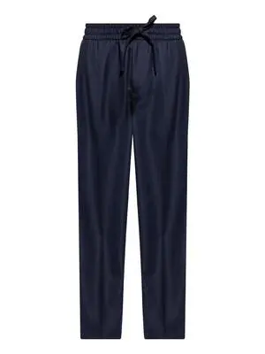 Dolce & Gabbana Wool Pleated Trousers - Navy Blue