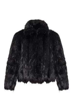 Balenciaga Faux Fur Jacket - Black