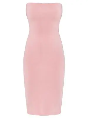 Jacquemus Strapless Knit Midi Dress - Pink