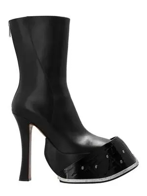 Alexander McQueen Platform Leather Boots - Black