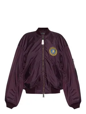 Balenciaga Oversized Bomber Jacket - Burgundy
