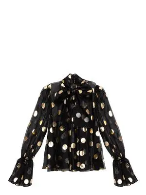 DOLCE & GABBANA Polka Dot Sheer Organza Shirt