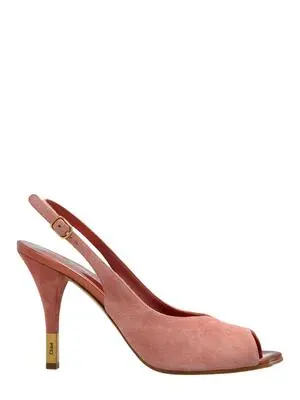 CHLOÉ Flower Heeled Slingback Shoes