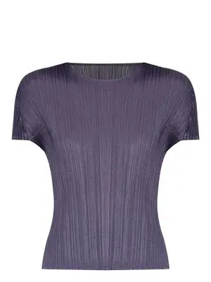 Issey Miyake Pleated Top - Purple