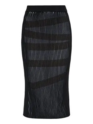 Issey Miyake Pleated Pencil Skirt - Black