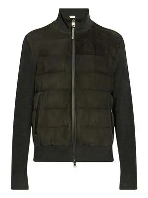 Moncler Quilted Front Cardigan - Black