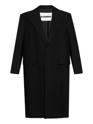 JIL SANDER Wool Coat - Black