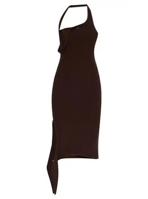 COURREGES Sleeveless Midi Dress - Brown