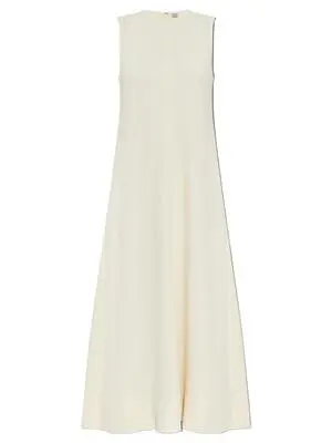 TOTEME Sleeveless Flared Hem Maxi Dress - Cream